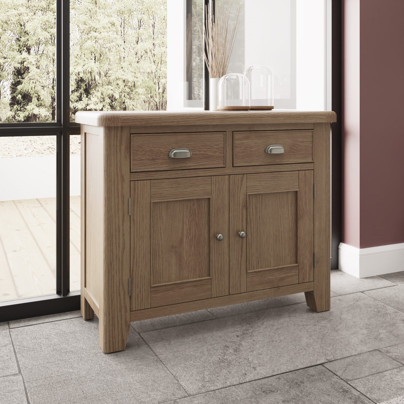 Extra Large Oak Sideboard 200cm - Solid Oak Furniture UK, Oak Castle ...